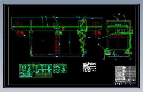 40吨π型结构轨道式集装箱门式起重机金属结构设计【4张cad图纸、说明书】 Autocad 2007 模型图纸下载 懒石网