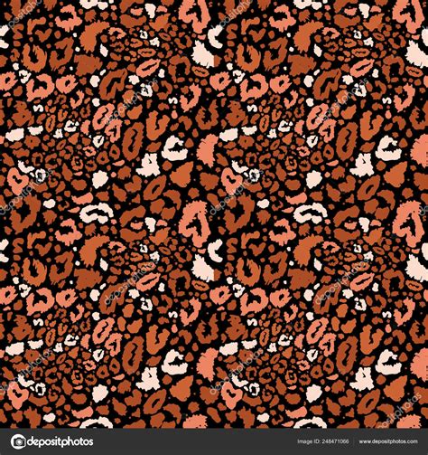 Seamless Leopard Wild Nature Pattern On Black Vector Animal Print Stock Vector By Seamless Leopard Wild Nature Pattern On Black Vector Animal Print Stock Vector By