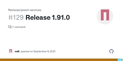 Release 1910 · Issue 129 · Flexioosspoom Services · Github