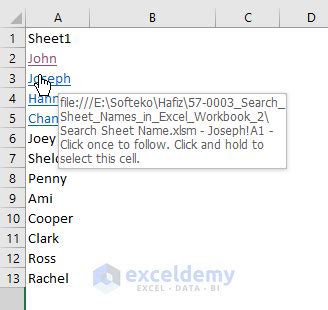 How To Search By Sheet Name In Excel Workbook Handy Methods