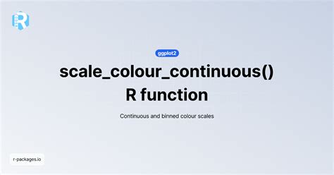 Scalecolourcontinuous R Function From Ggplot2 R Packages