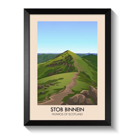 Stob Binnein Munros Of Scotland Poster Bucket List Prints