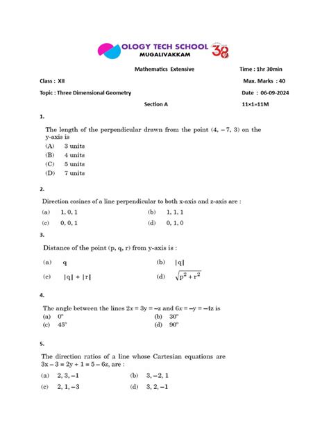 class xii mathematics extensive exam 2 pdf