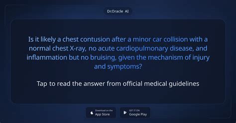 Is It Likely A Chest Contusion After A Minor Car Collision With A