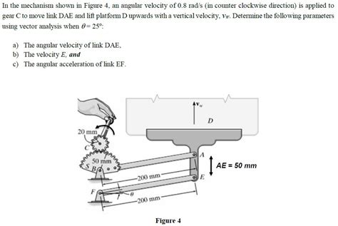 Solved In The Mechanism Shown In Figure An Angular Chegg