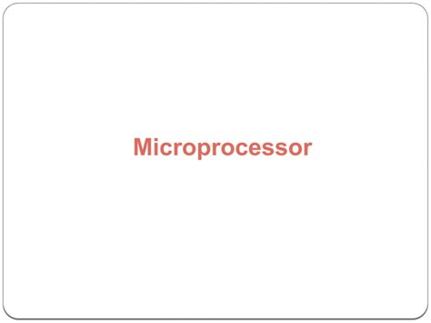 Overview Of Microcontroller And Microprocessor Pdf Operating