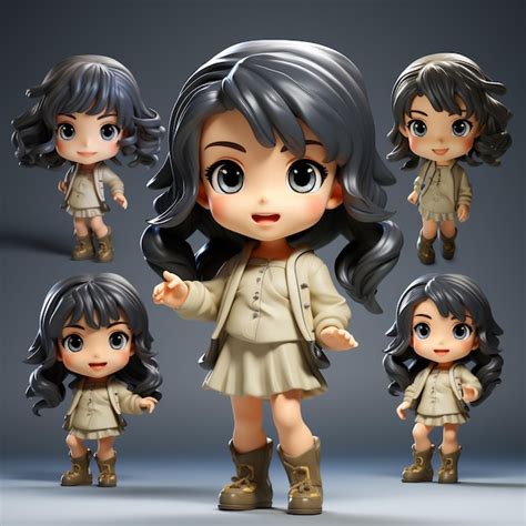 Premium Ai Image Black Haired Girl5 Years Old 3d Blue Eyes Pixar Sty