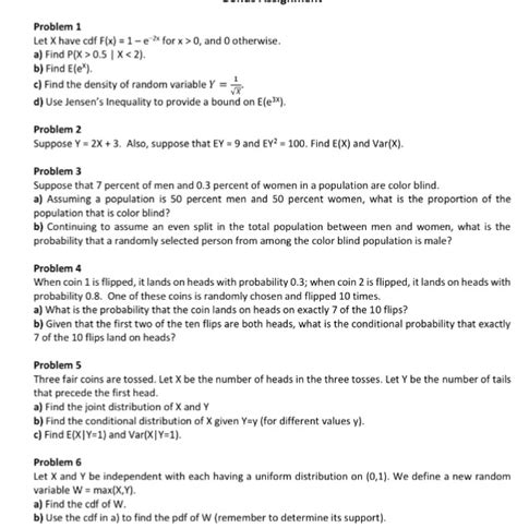 solved let x have cdf f x 1 e 2x for x 0 and 0