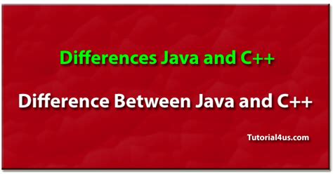 Programming Tutorials Difference Between Java And C