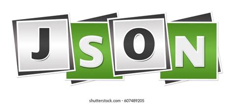 Json Green Grey Squares Stock Illustration 607489205 Shutterstock