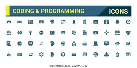 Programming Coding Set Isometric Icons Represents เวกเตอร์สต็อก ปลอด