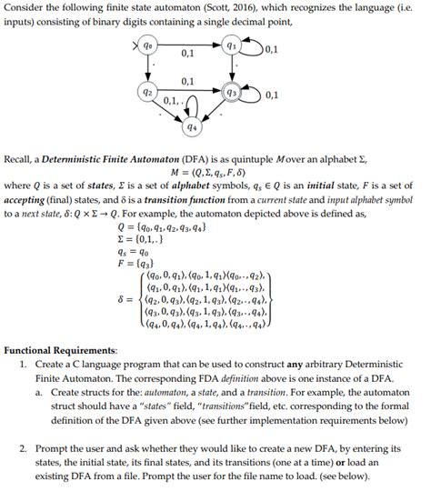 Solved Consider The Following Finite State Automaton Scott