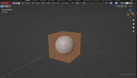 【blender 小 Tips】 如何制作完美球体第零步 为场景添加一个 Cube （如果是新建的工程，则自带一个 Cu 掘金