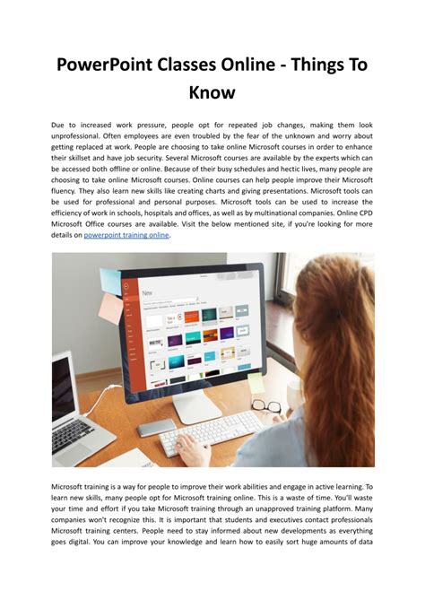 PPT - PowerPoint Classes Online - Things To Know PowerPoint ...
