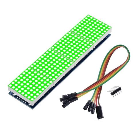 Modul Matrice 8x8 Led Uri Driver Max7219 4in1 Verde Arduino 5 Fire