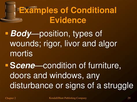 Three Examples Of Conditional Evidence At Conrad Cooper Blog