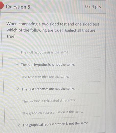 Solved When Comparing A Two Sided Test And One Sided Test