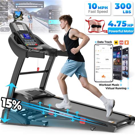 15 Auto Incline Treadmill 475hp 300lb Treadmill For Home Foldable