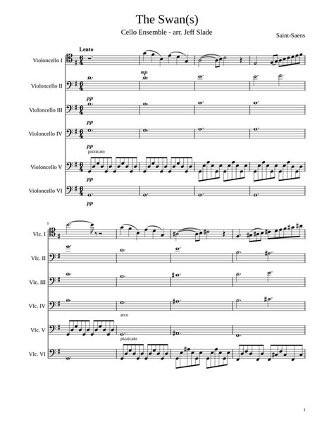The Swan S Sheet Music For Cello Download Free In Pdf Or Midi