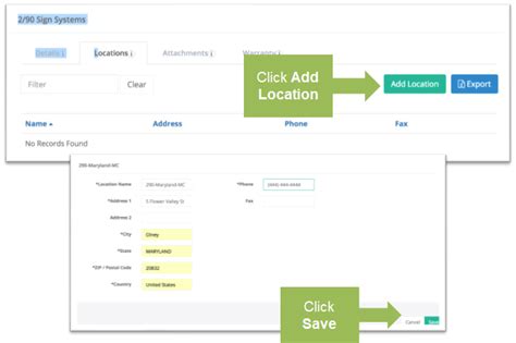 Add A Location To A Vendor