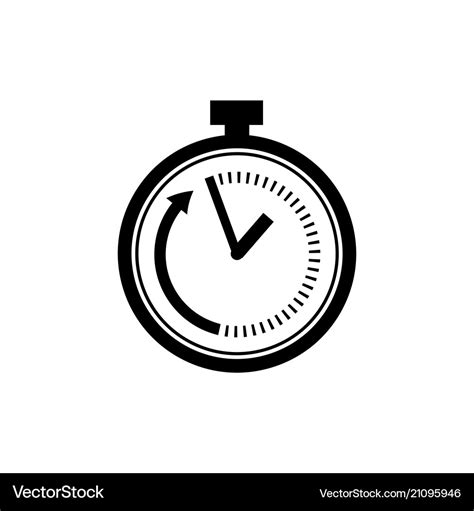 Time Limit Icon Classic Stopwatch Duration Icon Outline Vector Clock