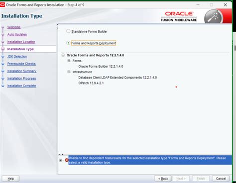 Oracle Forms And Reports 12 2 1 3 Installation Error — Oracle Mosc