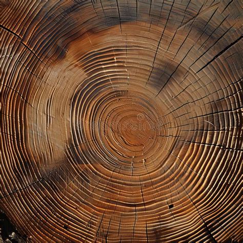 Captivating Close Up Of Intricate Tree Rings Pattern Generative Ai