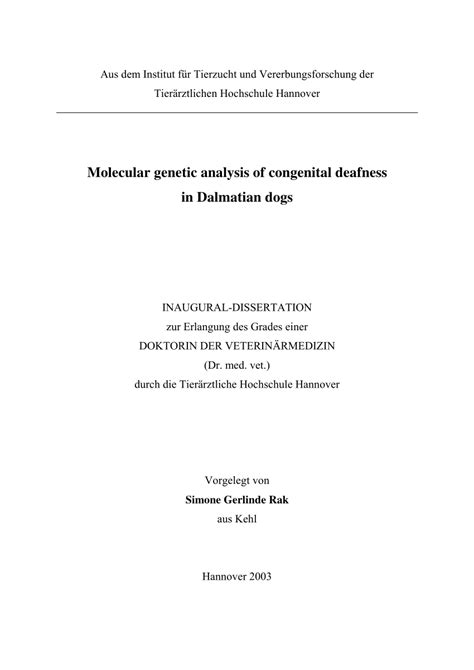 Pdf Cloning And Chromosomal Localization Of Myo15a To Chromosome 5 Of
