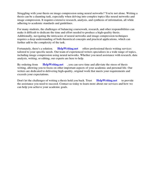 Thesis On Image Compression Using Neural Network Pdf