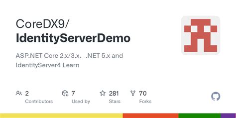 GitHub CoreDX IdentityServerDemo ASP NET Core X X NET X And IdentityServer Learn