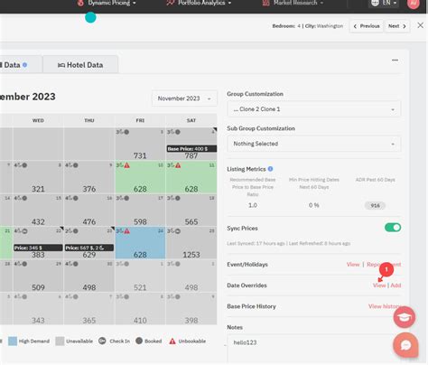 adding date specific overrides in pricelabs