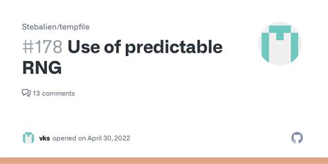 use of predictable rng · issue 178 · stebalien tempfile · github