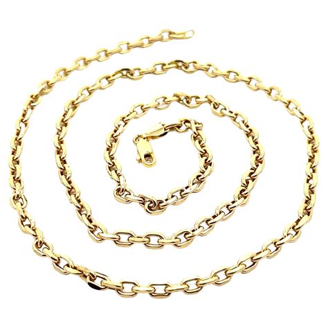Mens 14k Yellow Gold 23 Long Design Beveled Cable Link Chain Necklace