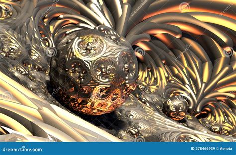 3d Fractal Extraterrestrial Strange Bubble Paysage 3d Rendering