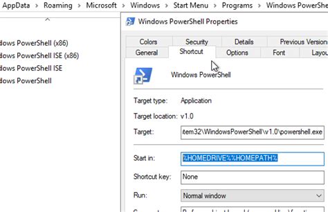 Powershell Shortcut Start In It Droplets