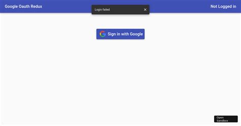 Redux Material Ui Oauth Starter Codesandbox