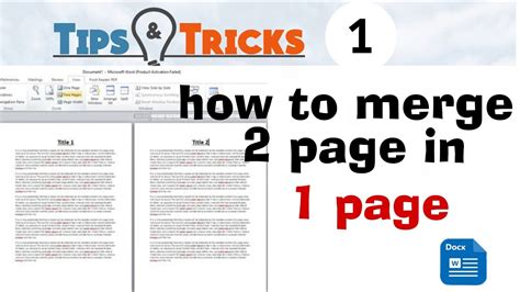 How To Merge Two Pages Into One Page In Ms Word Printable Templates