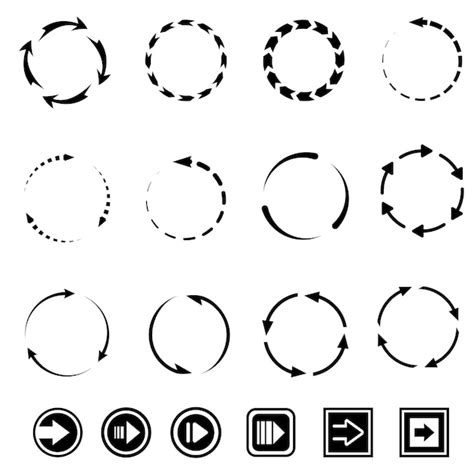 Premium Vector Rotation Arrows Icon Vector Illustration