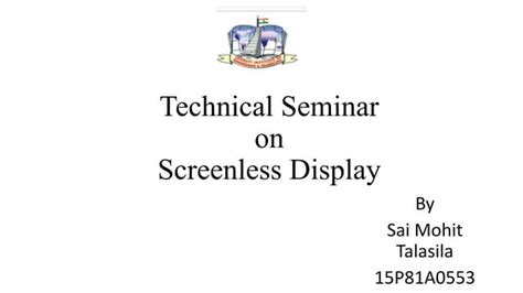 Screenless Display Ppt Presentation Pptx