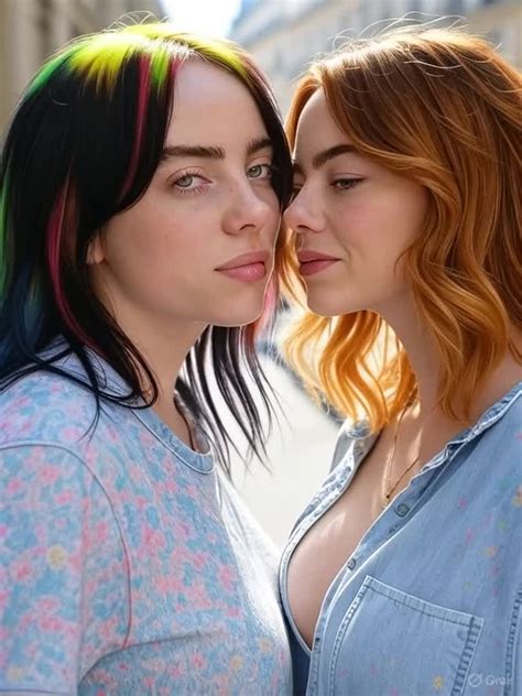 Billie Eilish And Emma Stones Romantic Ai Art Tiktok