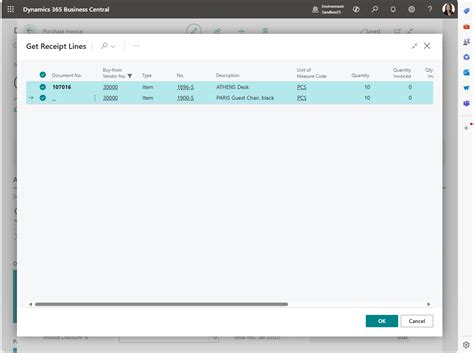 Three Way Matching In Dynamics 365 Business Central