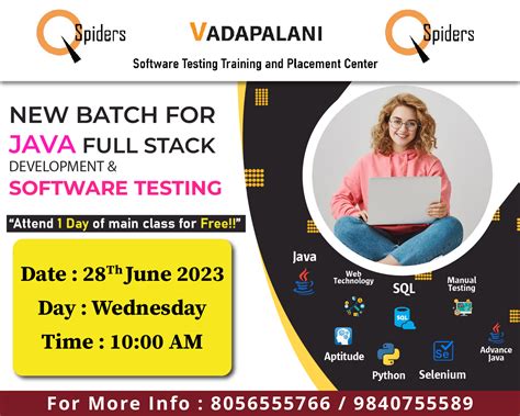 Qspiders Vadapalani On Twitter Wednesday New Offline Batch 1000am