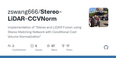 Github Zswang666stereo Lidar Ccvnorm Implementation Of Stereo And Lidar Fusion Using Stereo