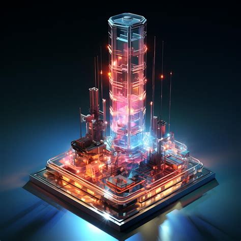 Premium Photo 3d Base Station Receiver Telecommunication Tower 6g