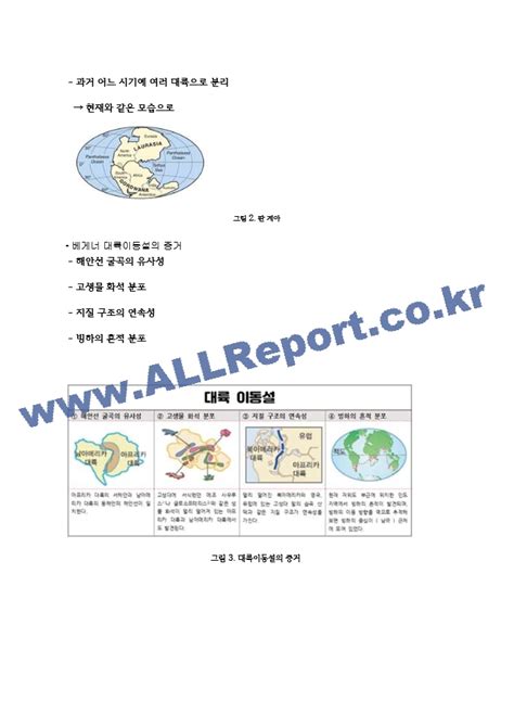 대륙이동설과 판구조론자연과학레포트