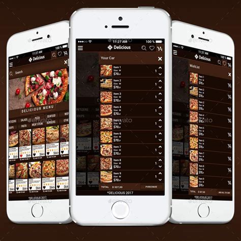Delicious Ui Ux Elements For Resturant Mobile Apps Web Elements