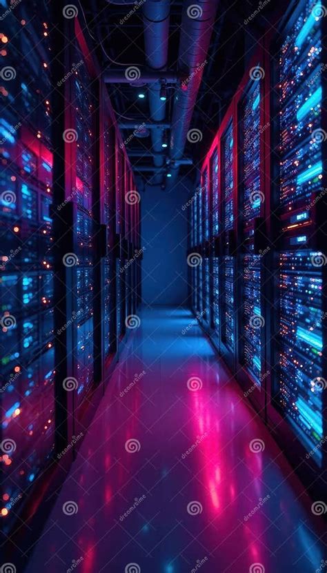 Chromatic Server Infrastructure In A Next Gen Data Center Visual Technology Stock Illustration