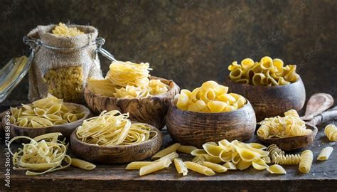 Different Types Of Noodles Stock Photo Adobe Stock