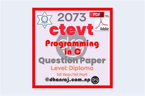 Programming In C Question Paper 2073 Ctevt Diploma 1st Year1st