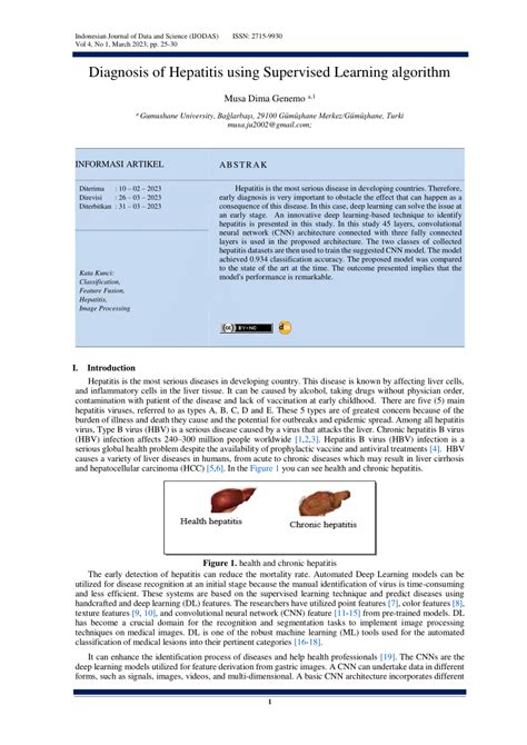 Pdf Diagnosis Of Hepatitis Using Supervised Learning Algorithm
